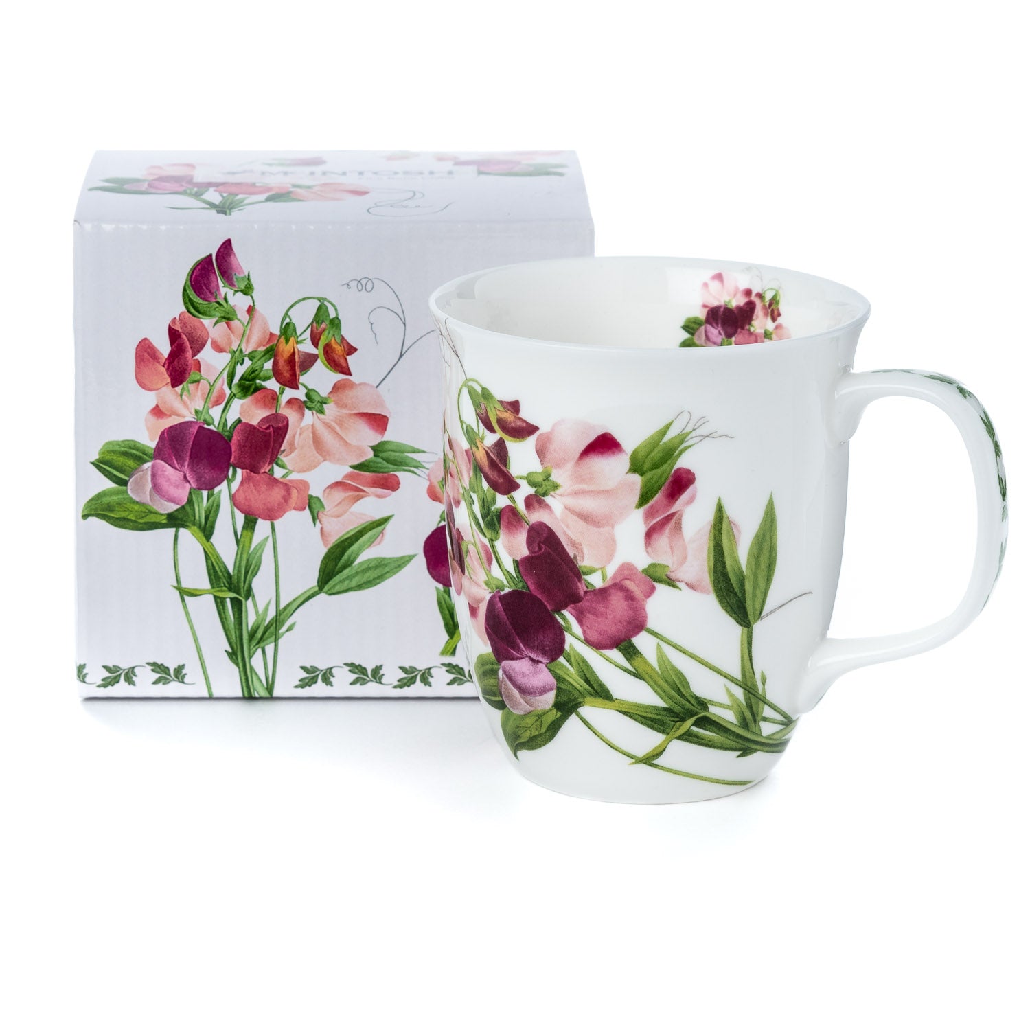 Botanical Flowers Pink Sweet Pea Java Mug – McIntosh Mugs
