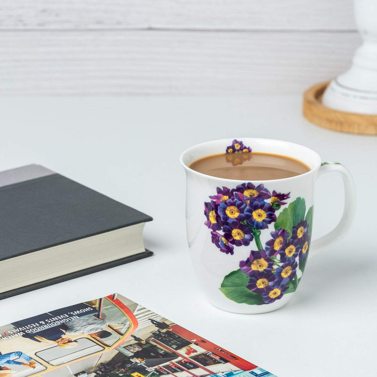 Botanical Flowers Purple Primrose Java Mug | McIntosh Mugs