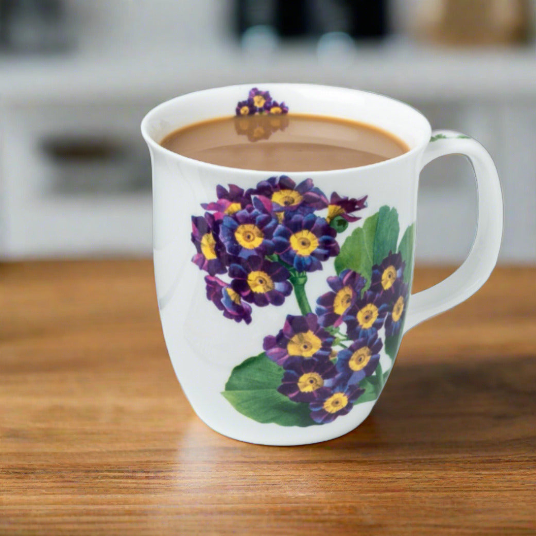 Botanical Flowers Purple Primrose Java Mug | McIntosh Mugs