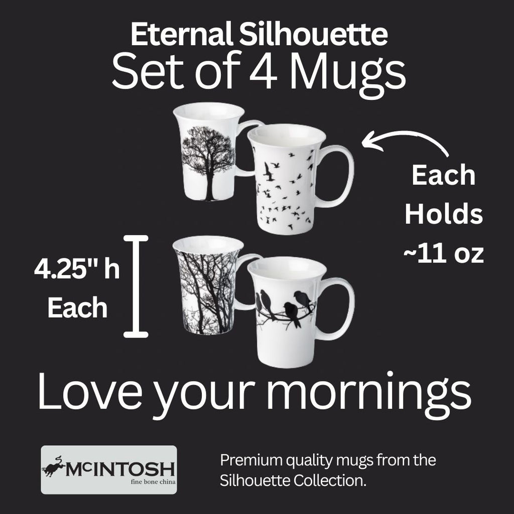 Eternal Silhouette set of 4 Mugs – McIntosh Mugs