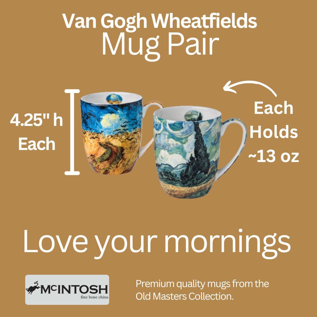 Van Gogh Wheatfields Mug Pair – McIntosh Mugs