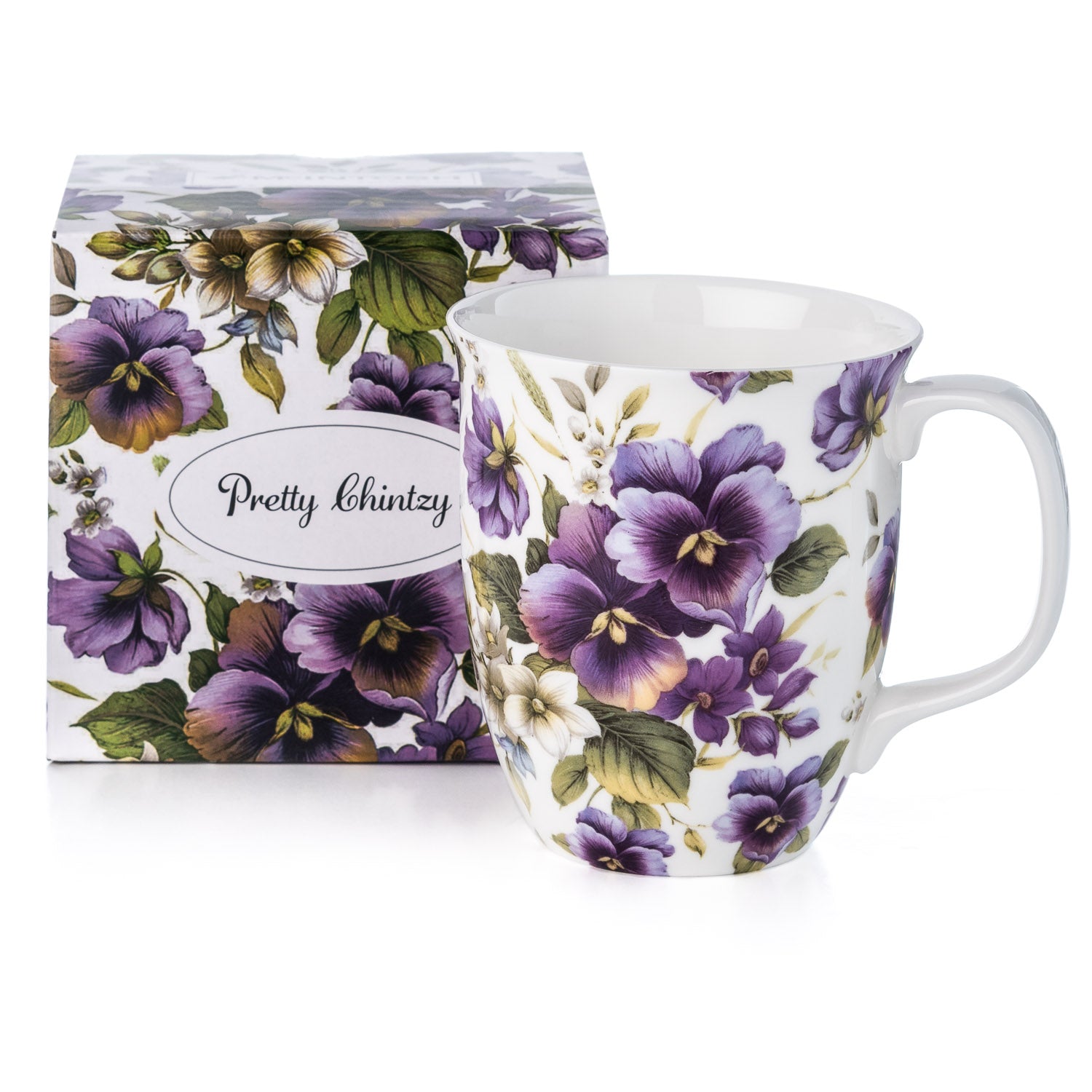 Chintz Purple Pansies Java Mug – McIntosh Mugs
